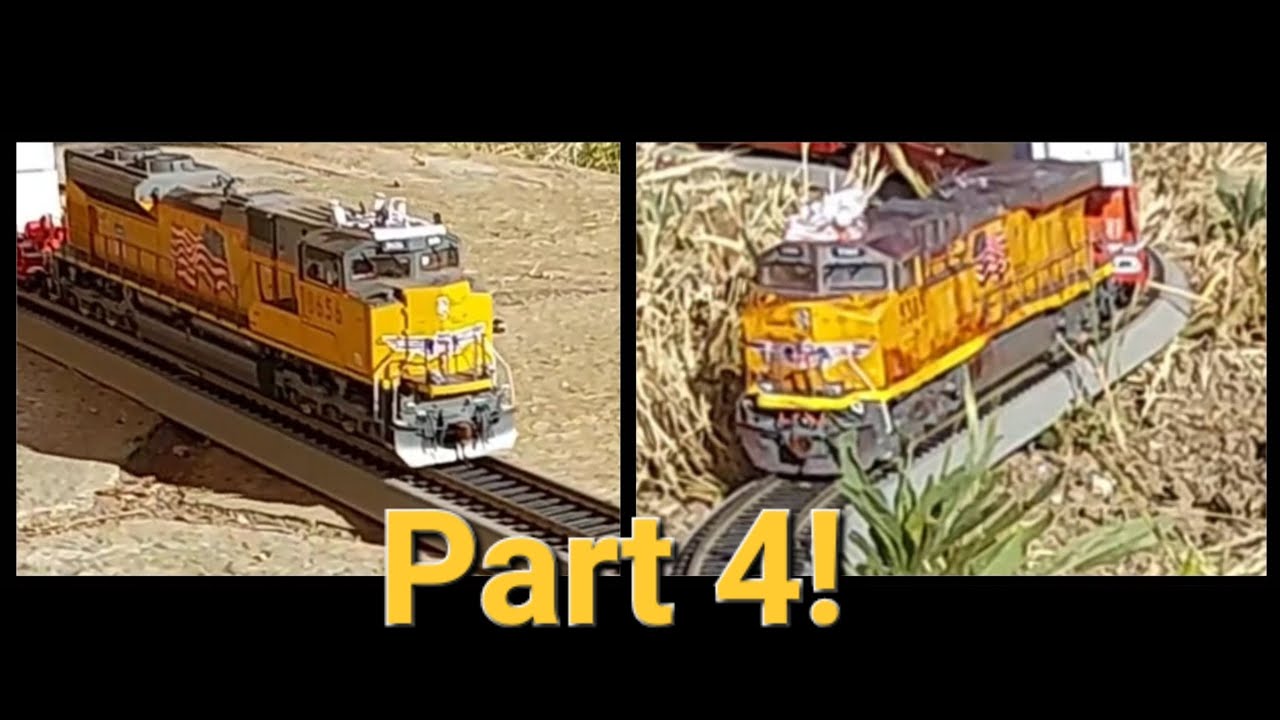Running HO Union Pacific Trains Outdoors! (Part 4) - YouTube