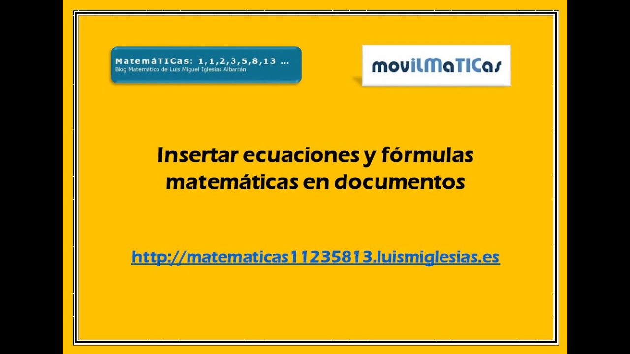 Insertar ecuaciones y fórmulas matemáticas en documentos de Word - YouTube