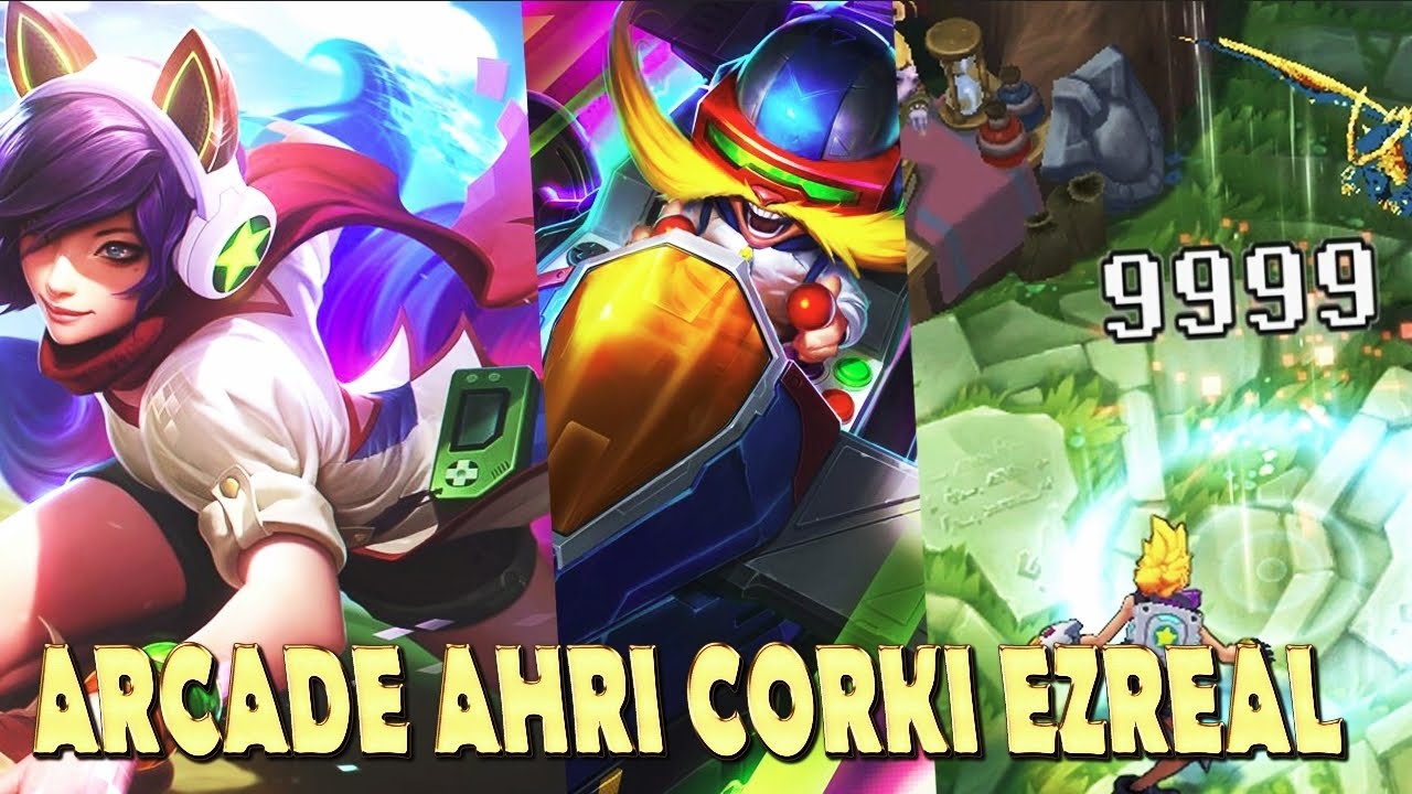 ARCADE AHRI/EZREAL/CORKI SKINS SPOTLIGHT - League of Legends - YouTube