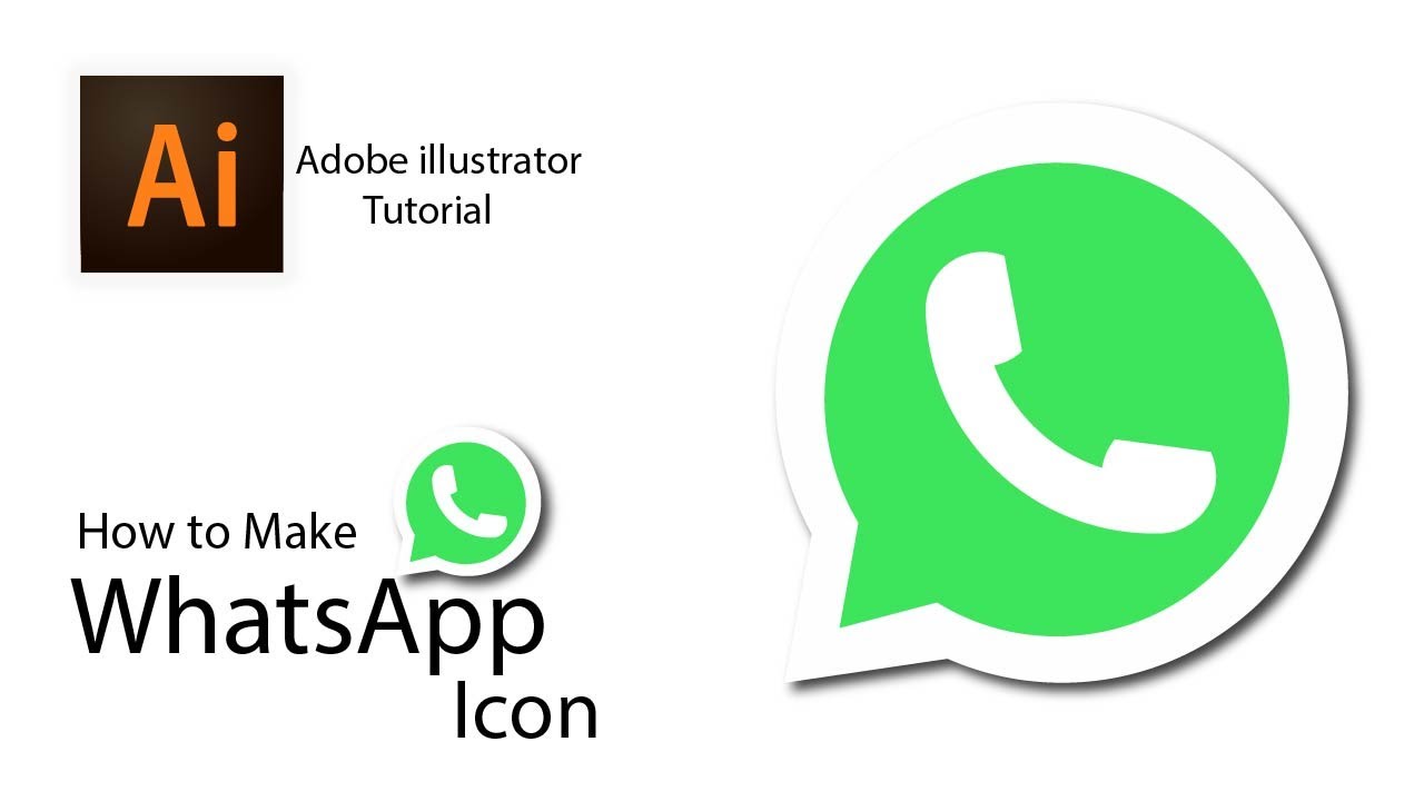 How to Draw WhatsApp Icon Shape in Adobe Illustrator with shapes and ...
