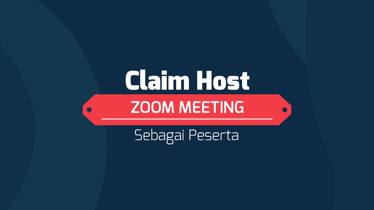 Cara Claim Host Zoom Meeting Sebagai Peserta Agar Bisa Record - YouTube