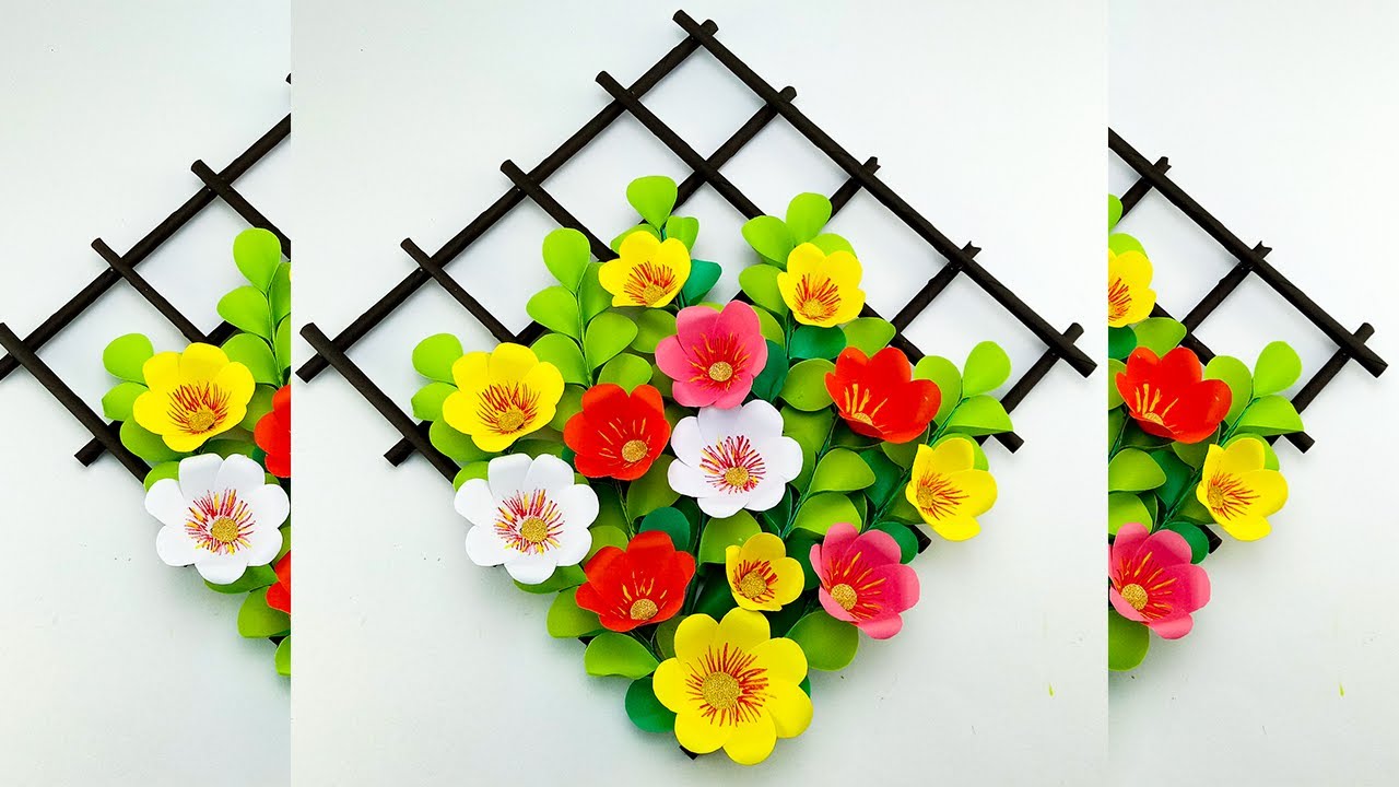 How to make paper wallmate for Wall Decoration - YouTube