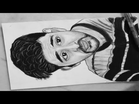 darshan raval portrait art work..@DarshanRavalDZ shading and highlights ...