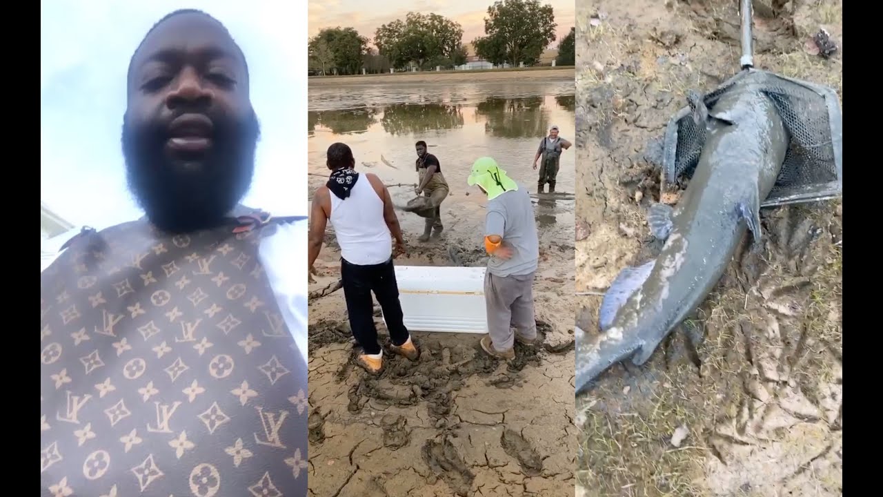 Rick Ross Goes Mud Fishing Catches 30lb Catfish "Maybach Sushi" - YouTube