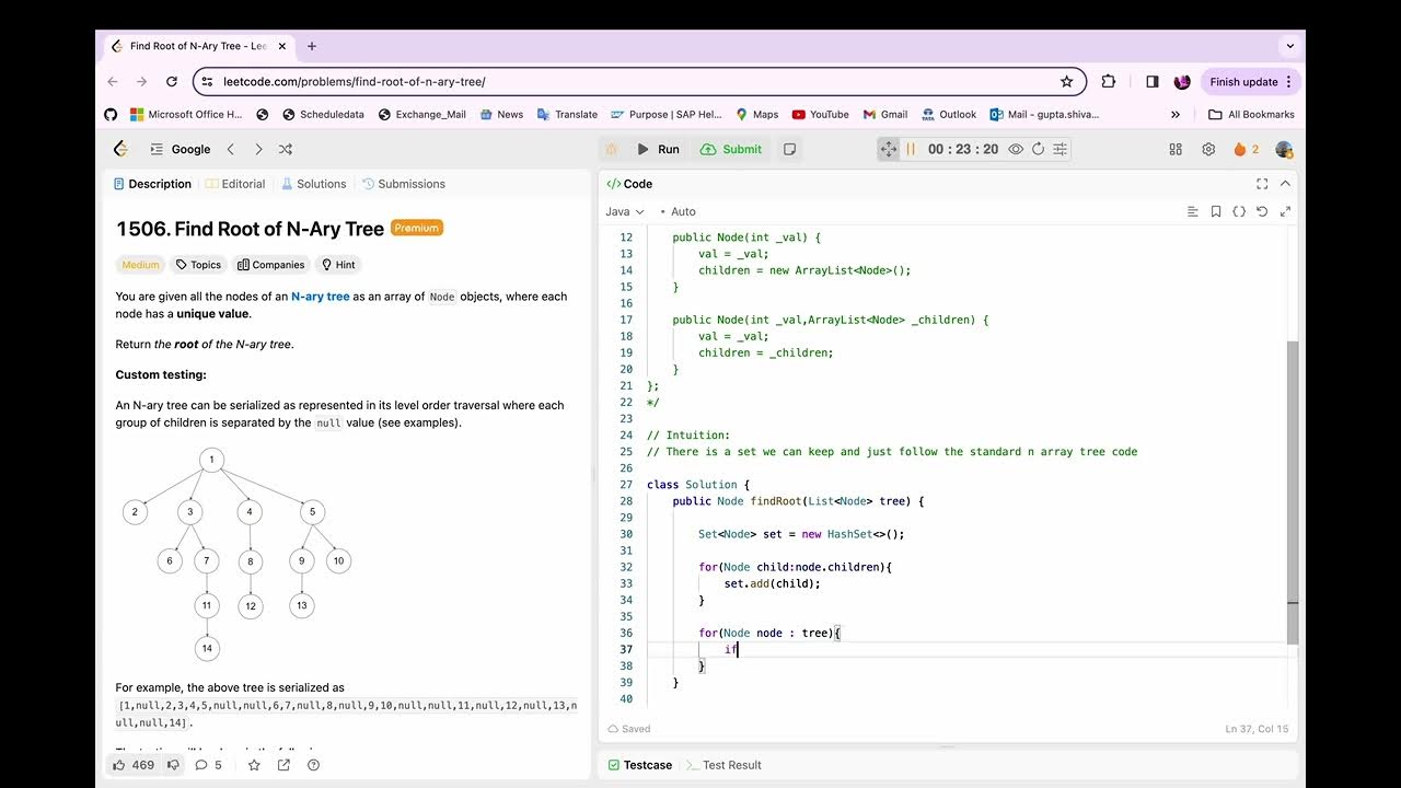 1506. Find Root of N-Ary Tree | LeetCode Premium Google - YouTube