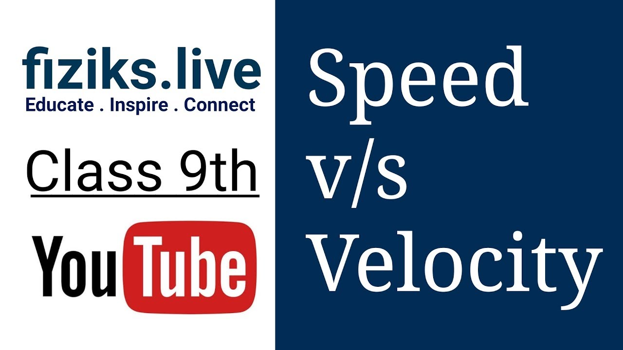 difference between speed and velocity | Class 9 | video 6 | fiziks live ...