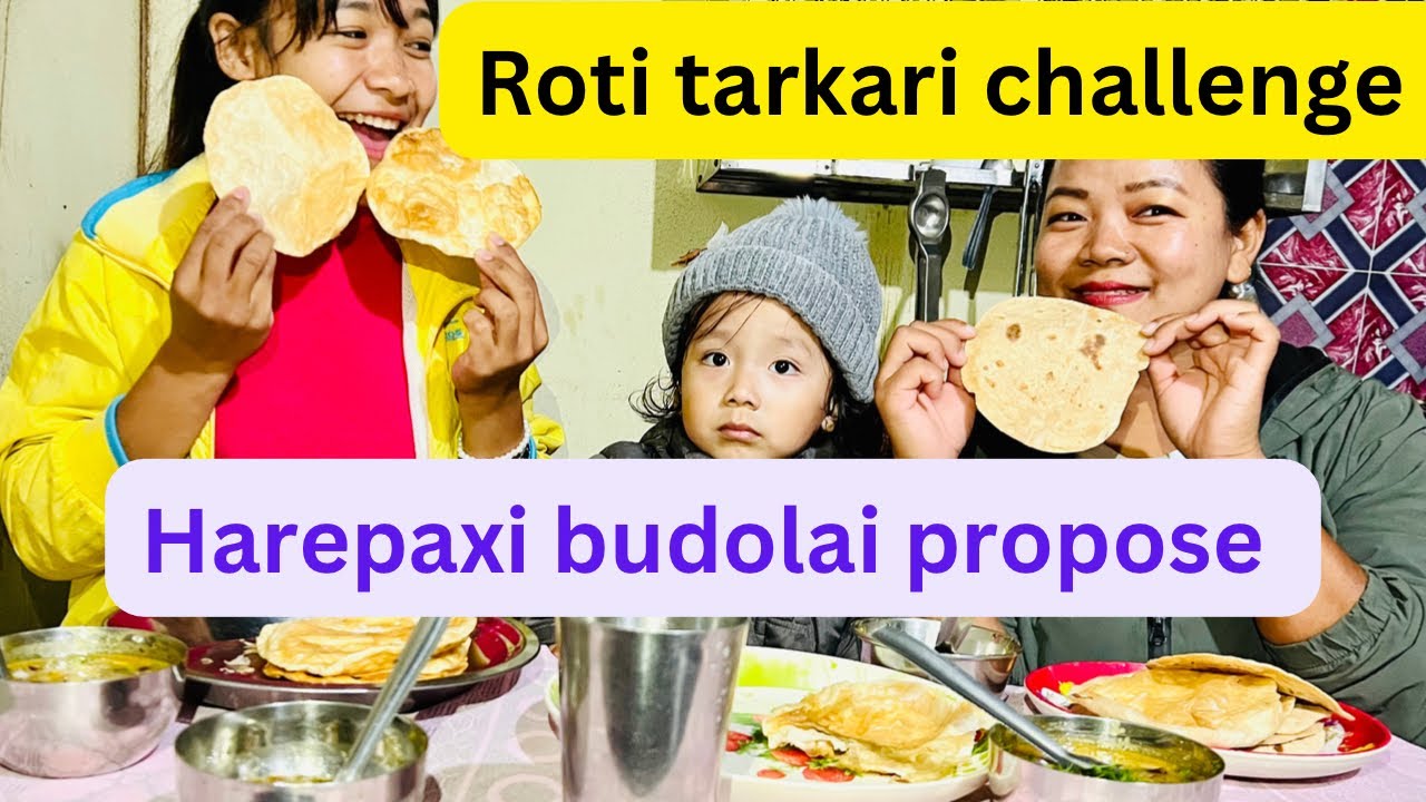 Roti Tarkari Challenge || with punishment || Budalai proposed || Vlog ...