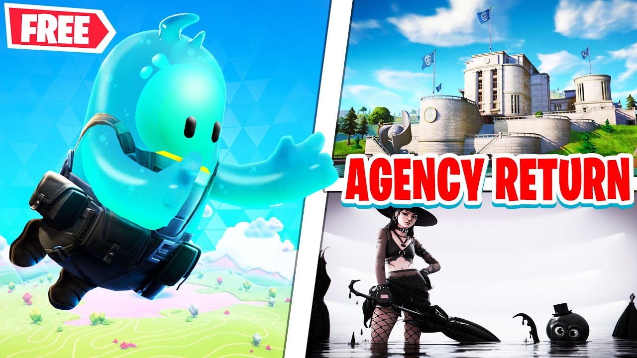 Fortnite AGENCY Returning! (FREE Fall Guys Cosmetics, Update, Crew ...