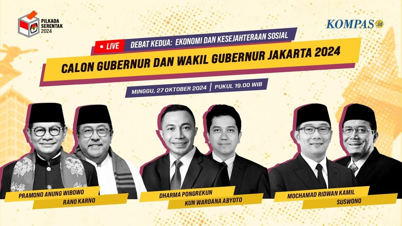 Live | Debat Publik Kedua, Calon Gubernur-Wakil Gubernur Jakarta 2024 ...