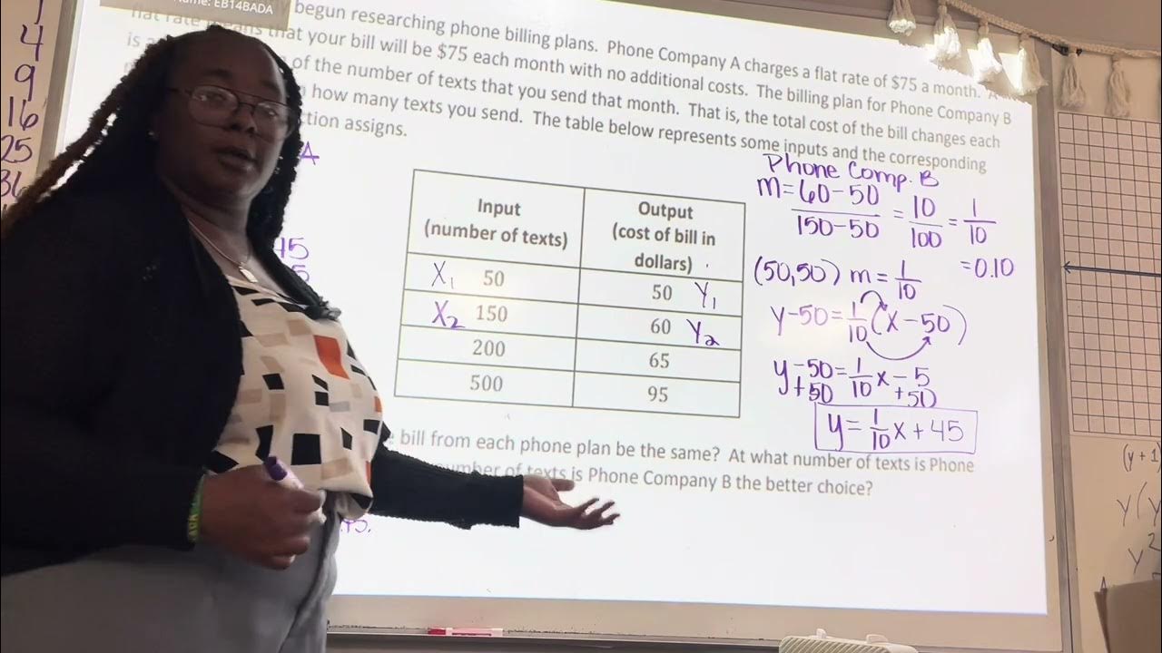Pre Algebra Module 5 Lesson 7 Comparing Linear Functions - YouTube