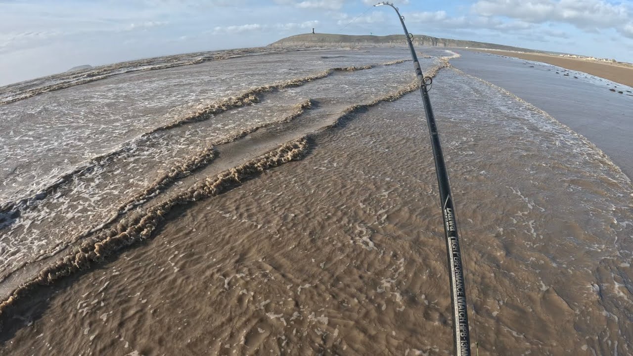 Bass In The Surf After Storm Amy! Sea Fishing The Bristol Channel Shore ...