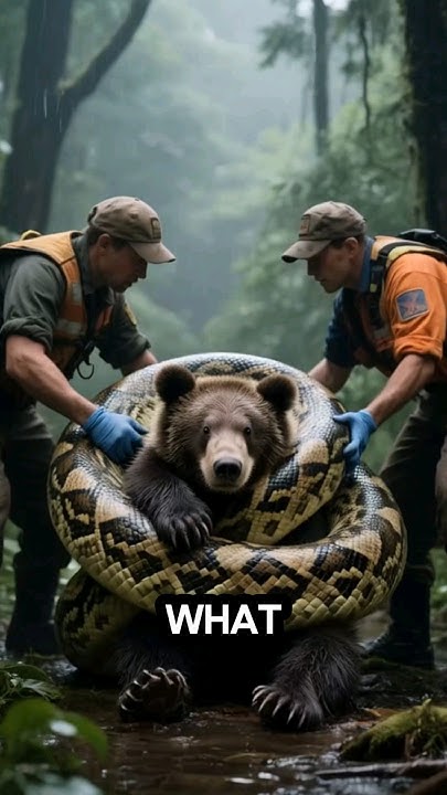 Bear vs. Python: A Battle of Strength and Survival! #animalrescue # ...