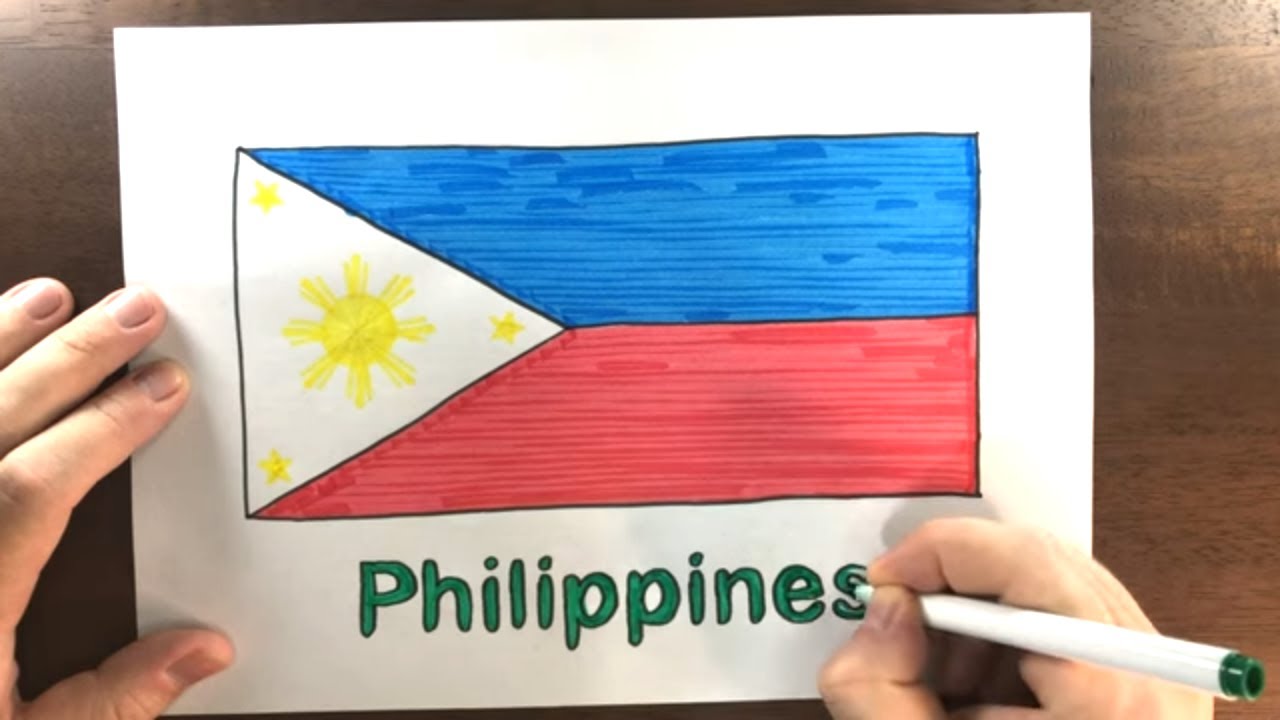 Coloring The Philippines Flag | Coloring Flags Of The World - YouTube