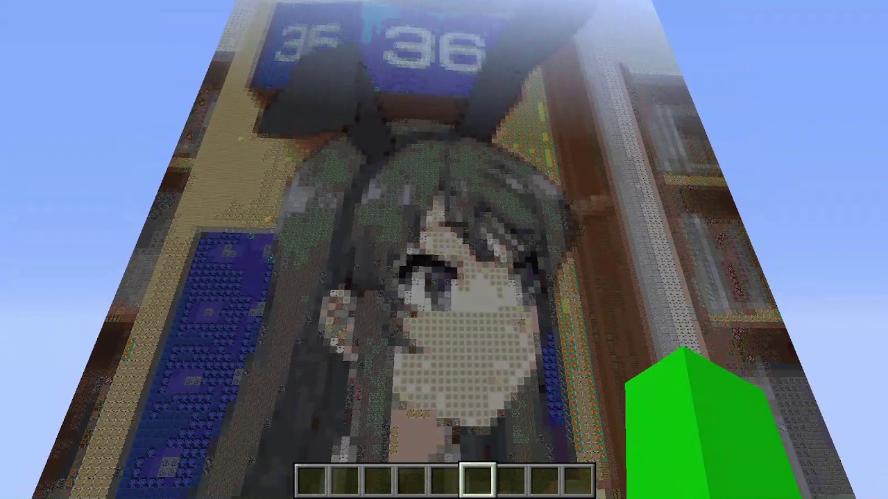 Mai (Bunny Girl Senpai) Full Minecraft Pixel Art - YouTube