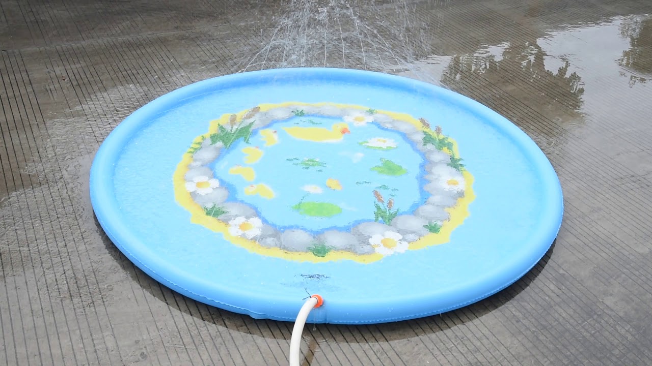 Splash Play Mat, 68" Duck Wading Pool Pad, Thicken Sprinkler Pad ...