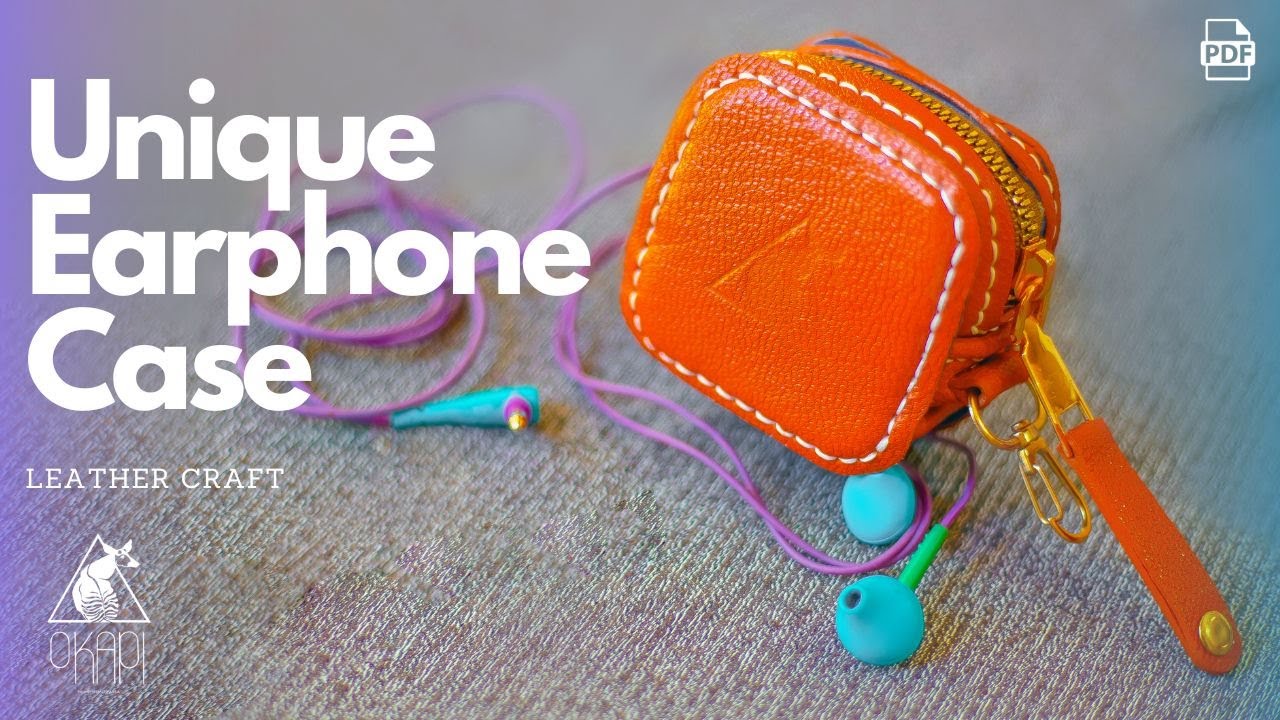 Making a Hands-Free/Earphone Leather Case from a PDF Pattern - YouTube