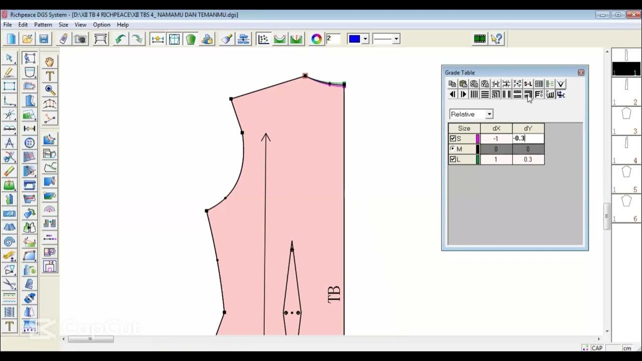 RICHPEACE_ GRADING POLA DASAR GAMIS DEPAN,BELAKANG DAN LENGAN - YouTube