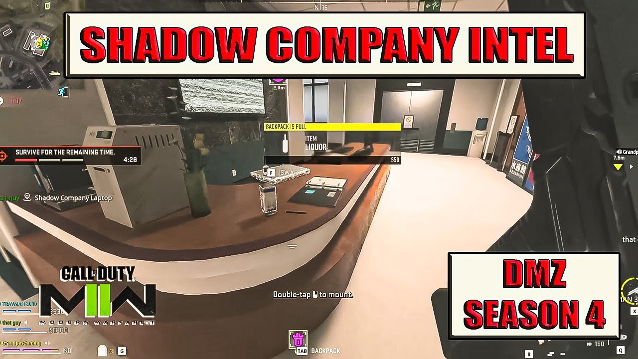 Shadow Company Intel DMZ - YouTube