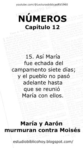 Núm 12:13-16 María y Aarón murmuran contra Moisés. RV1960 Audio Biblia ...