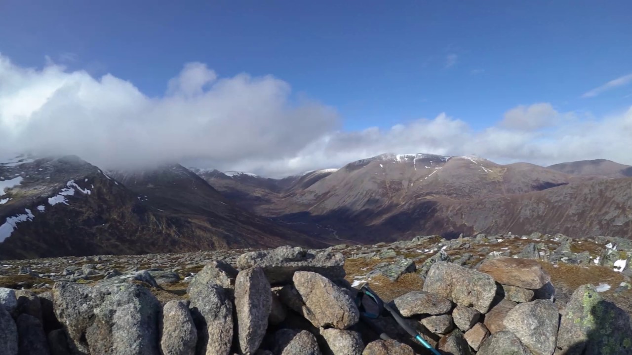 Beinn Bhrotain, Monadh Mor, Devils Point and Carn a' Mhaim 14Apr17 ...