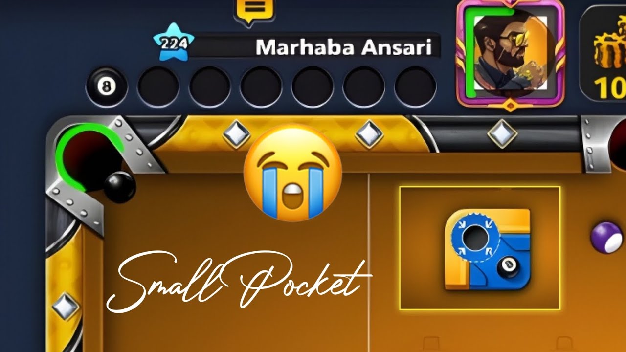 8 Ball Pool ~ Pool Academy Aim ~ Small Pocket ~ It's Very Difficult ...