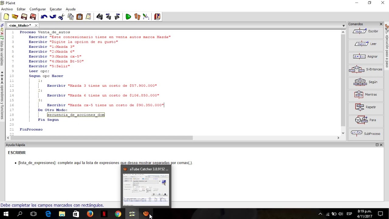 Como utilizar la estructura Según y REPETIR - Pseint - YouTube