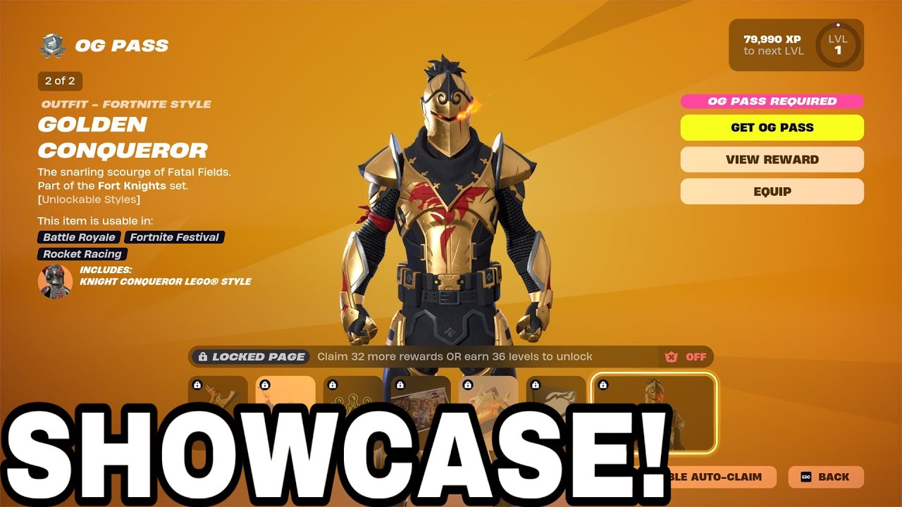 FULL Fortnite OG Chapter 1 Season 2 Battlepass SHOWCASE! 😁 - YouTube