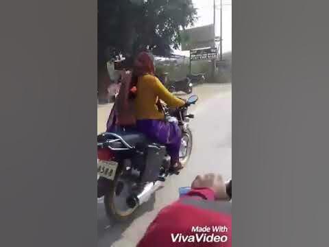 Indian village aunty riding a bike in full of speed most funny must watch the video👀 plz 🙏 - YouTube