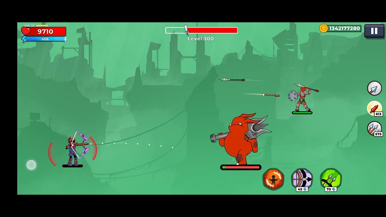 tiny archer 2 boss fight level 300 - YouTube