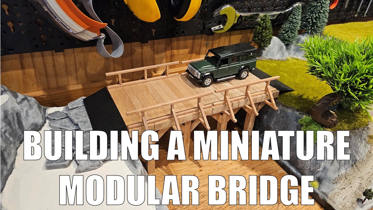 Building a miniature modular bridge - YouTube