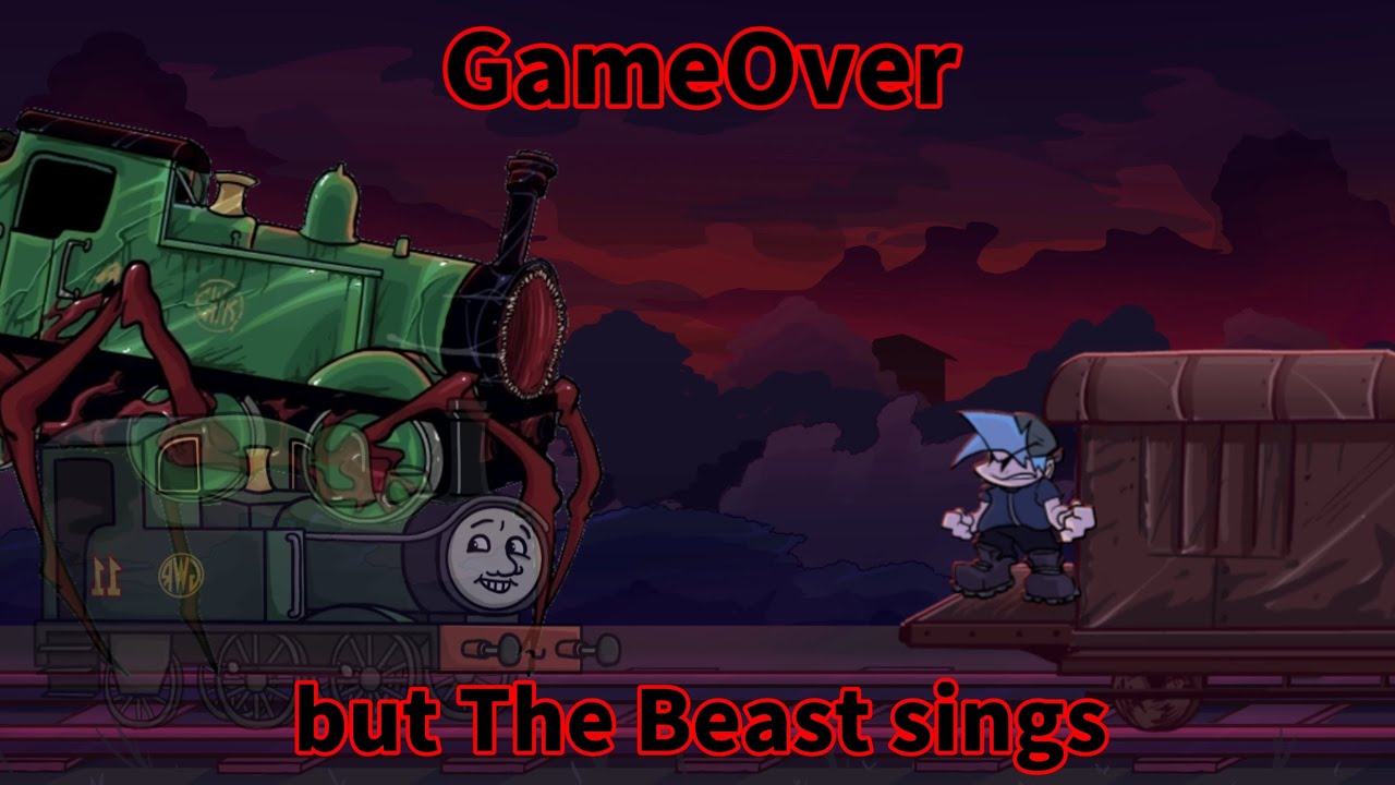 FNF:Game Over but The Beast sings (FNF cover) - YouTube