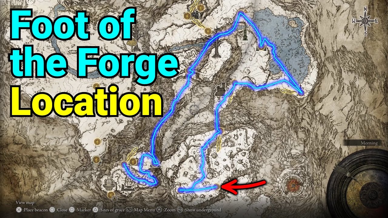 How to get to Foot of the Forge Location from the Zamor Ruins Grace ...