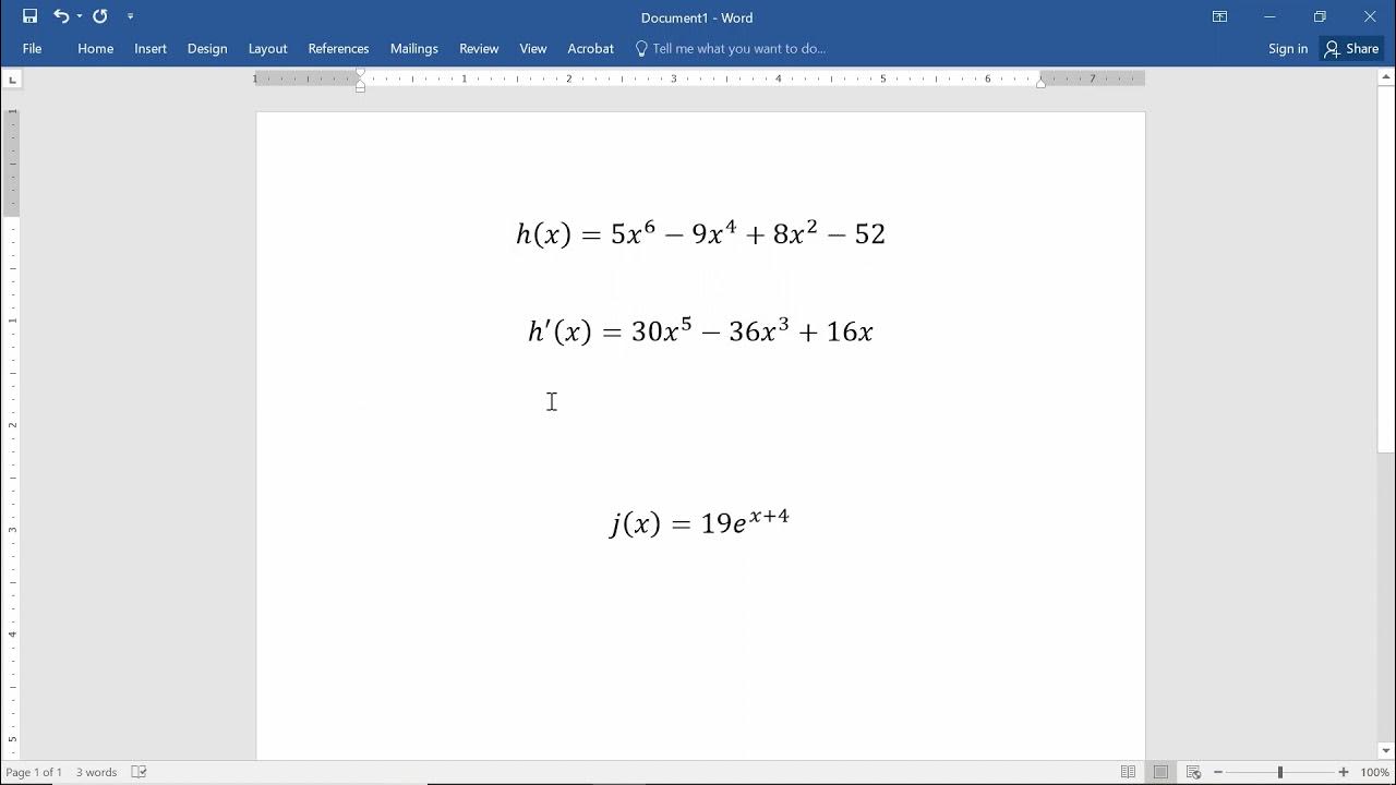 Calculus 1. Section 2.3f Basic Differentiation Rules - YouTube