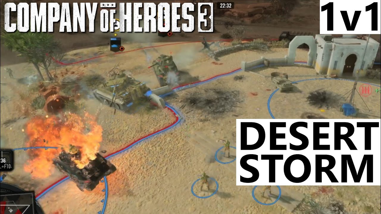 Desert Storm! - Company of Heroes 3 - 1v1 (DAK Gameplay) - YouTube