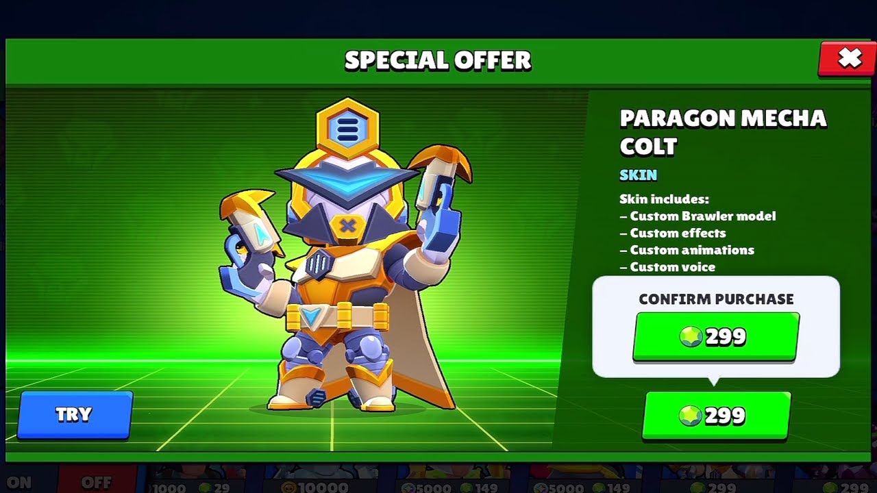 MECHA COLT 🤖 ( 299 GEMS ) !!! - Brawl Stars - YouTube
