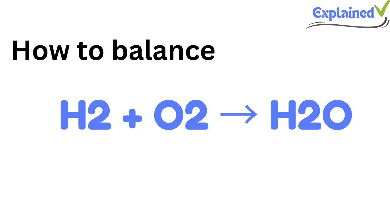 How to balance H2O → H2 + O2 - YouTube