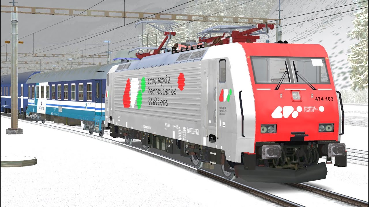 Open Rails SBB. FS-Schnellzug im Schnee. - YouTube