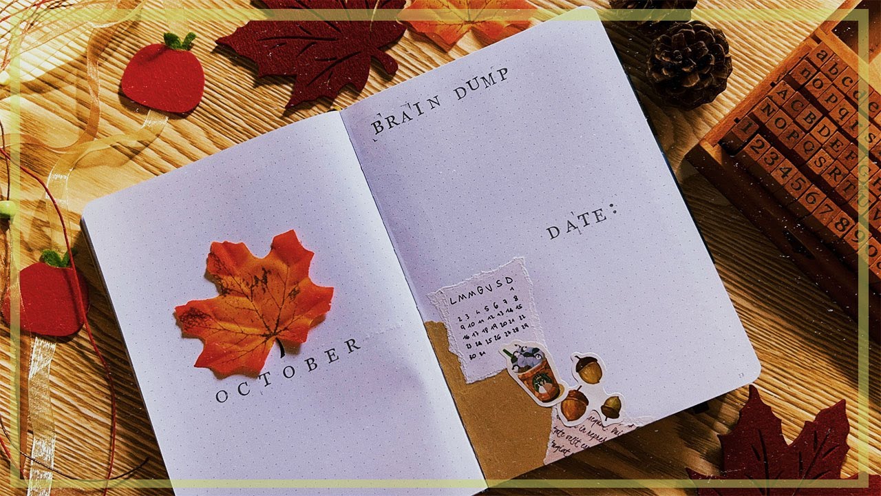 come ho organizzato il mese di ottobre sul mio bullet journal 🍂 - YouTube