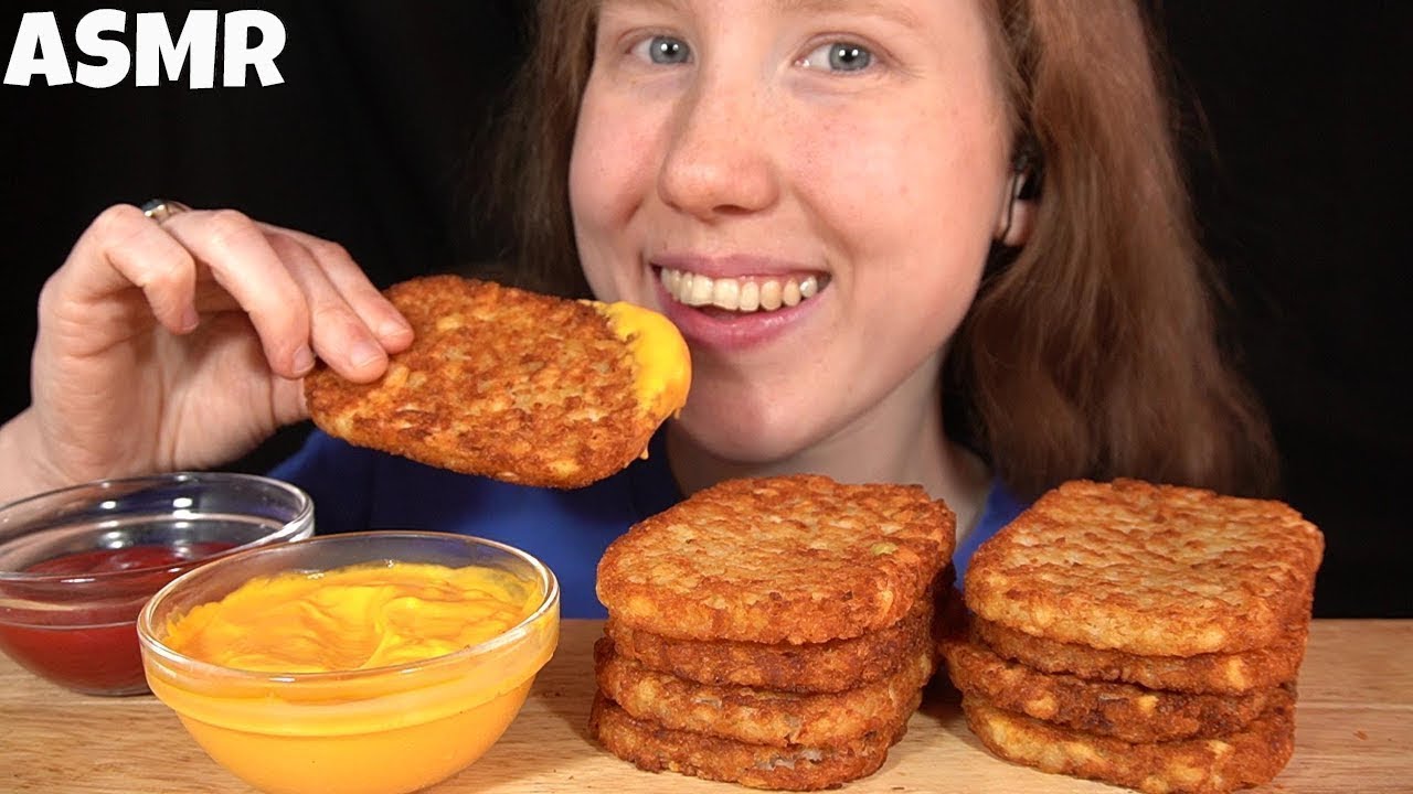 ASMR CHEESY HASH BROWNS MUKBANG (No Talking) EATING SOUNDS - YouTube