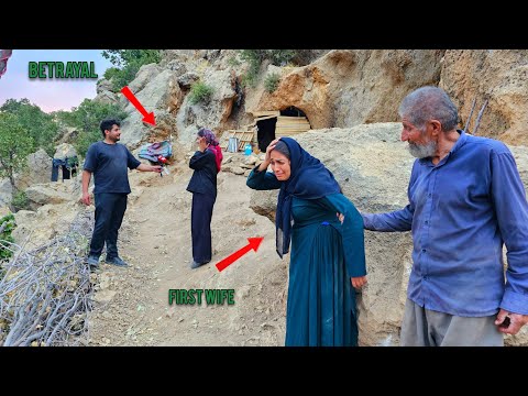 Husband's secret betrayal of his first wife exposed; the first wife's actions.