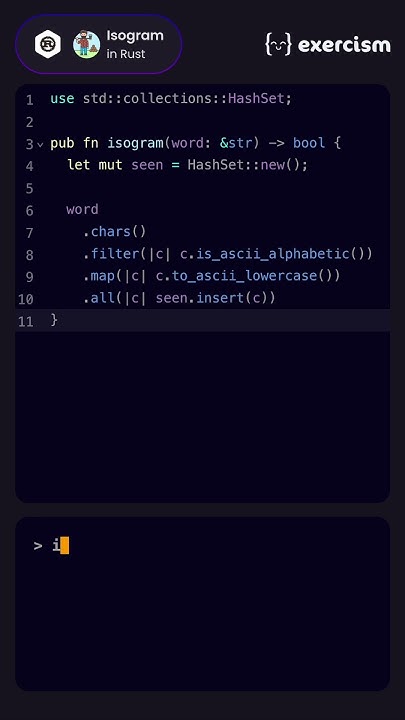 #Rust: A nice trick to determine #isograms! #coding #exercism #48in24 ...