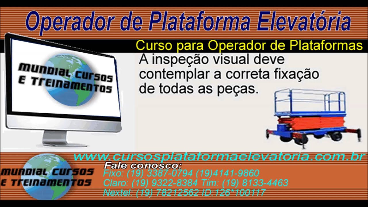Curso de Operação de Plataformas Elevatórias Operador para Plataforma ...