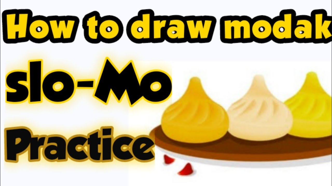 How to draw modak step by step tutorial slo-mo video - Happy diwali ...
