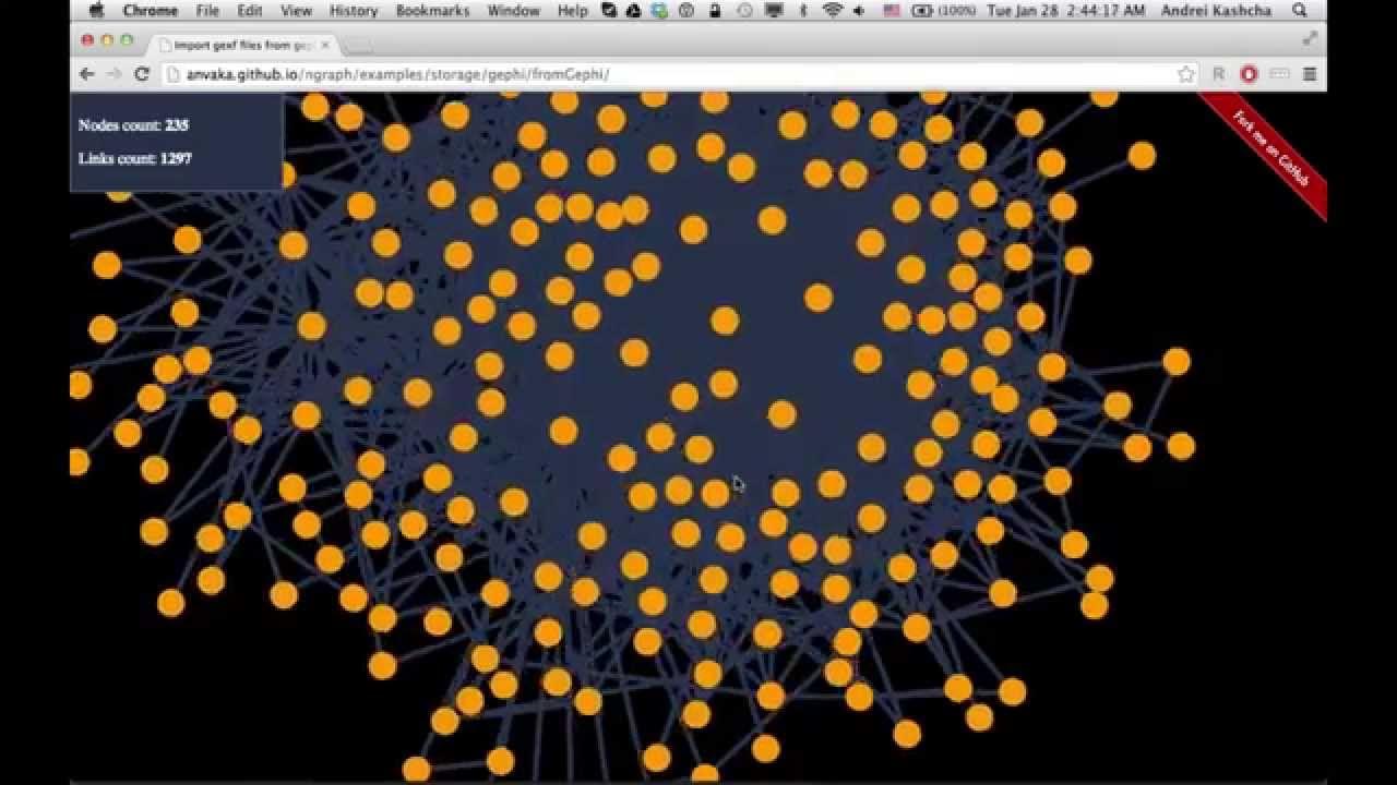 Export gephi to ngraph - YouTube
