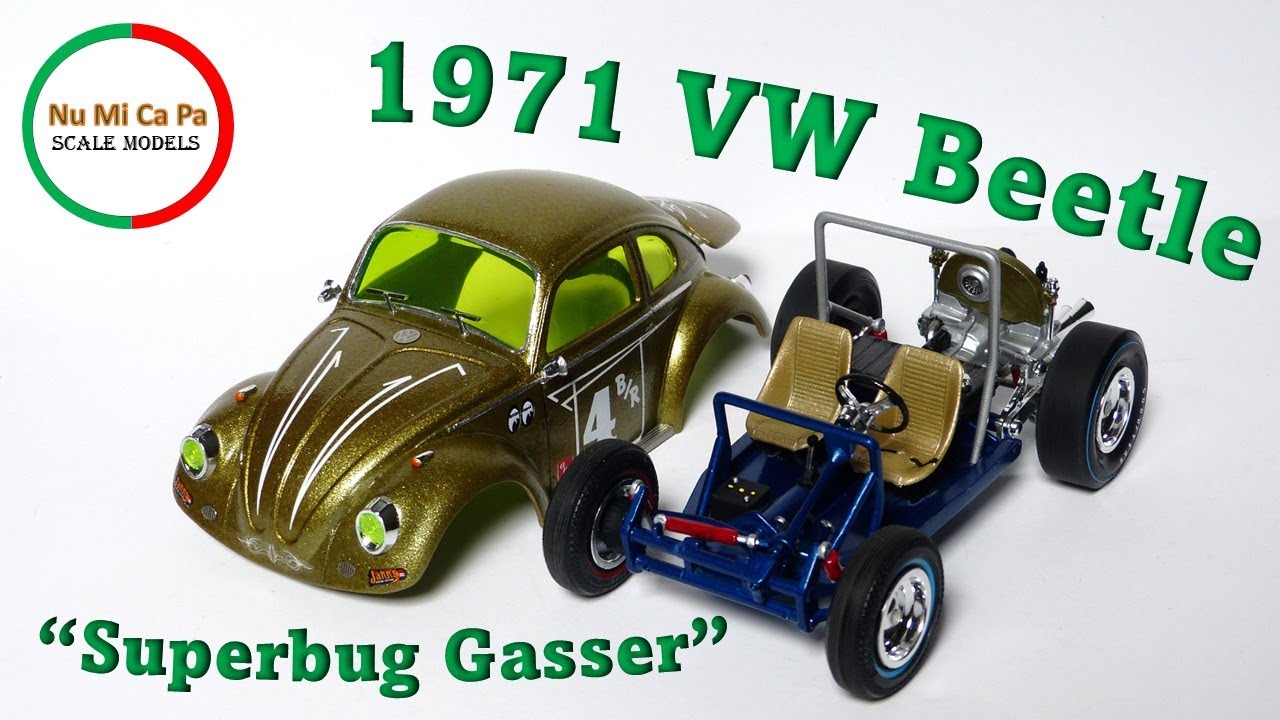 1971 VW Beetle “Superbug Gasser”, AMT No. 1044 1/25 Scale Model Kit ...