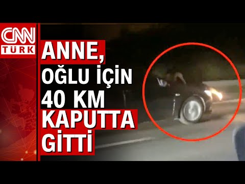 Kaçırılan oğlunu kaputta takip etti! İşte o anlar telefon kamerasında...
