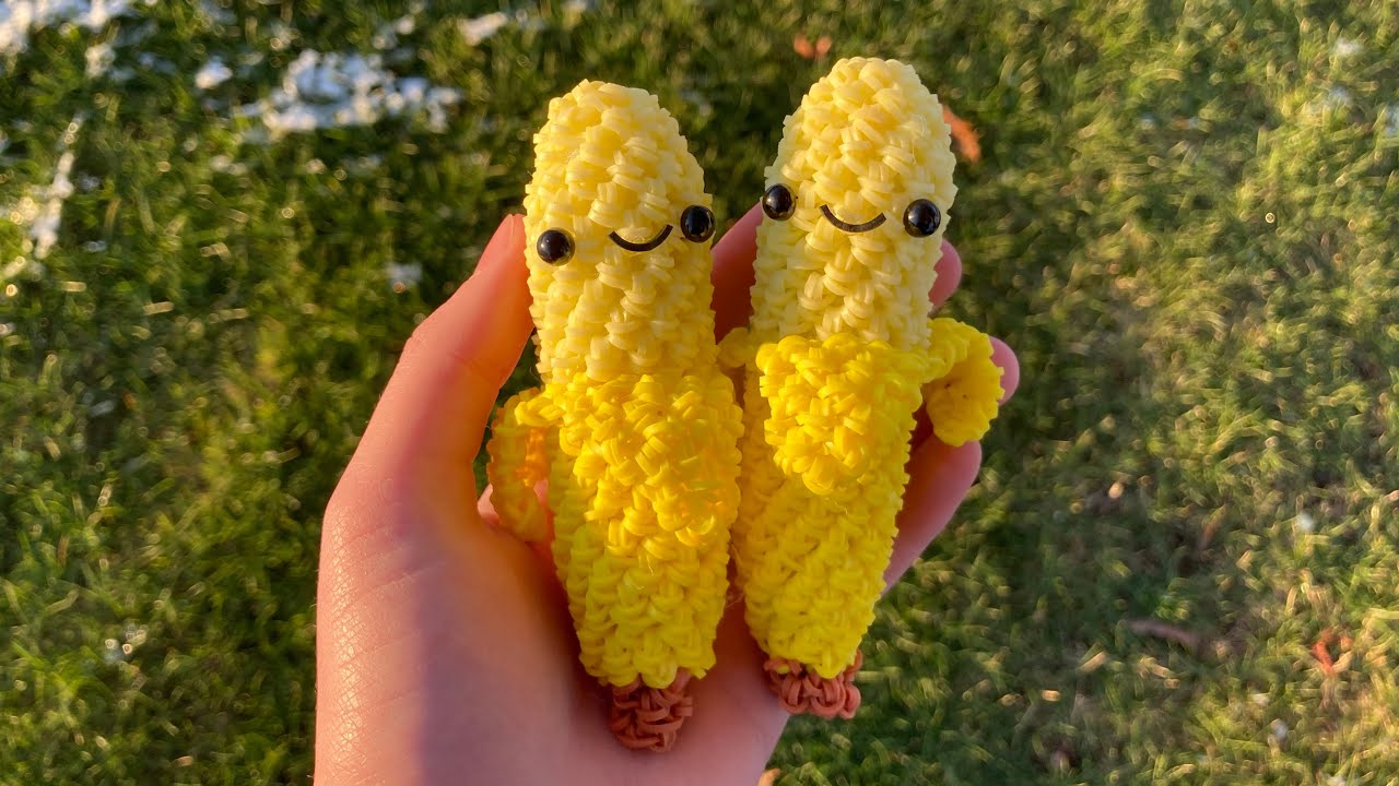 Loomigurumi Banana Tutorial~Rainbow Loom - YouTube