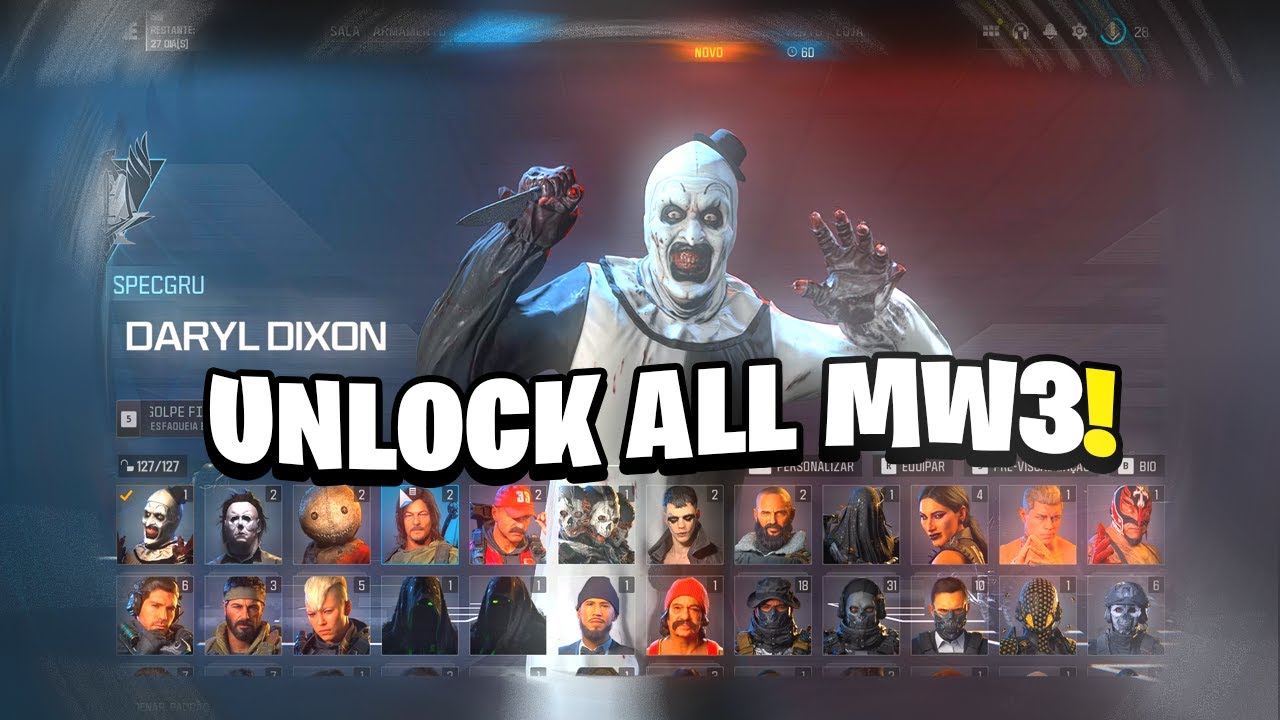 UNLOCK ALL TOOL MW3 DESBLOQUEIE TODAS CAMUFLAGENS TODOS OPERADORES, E ...