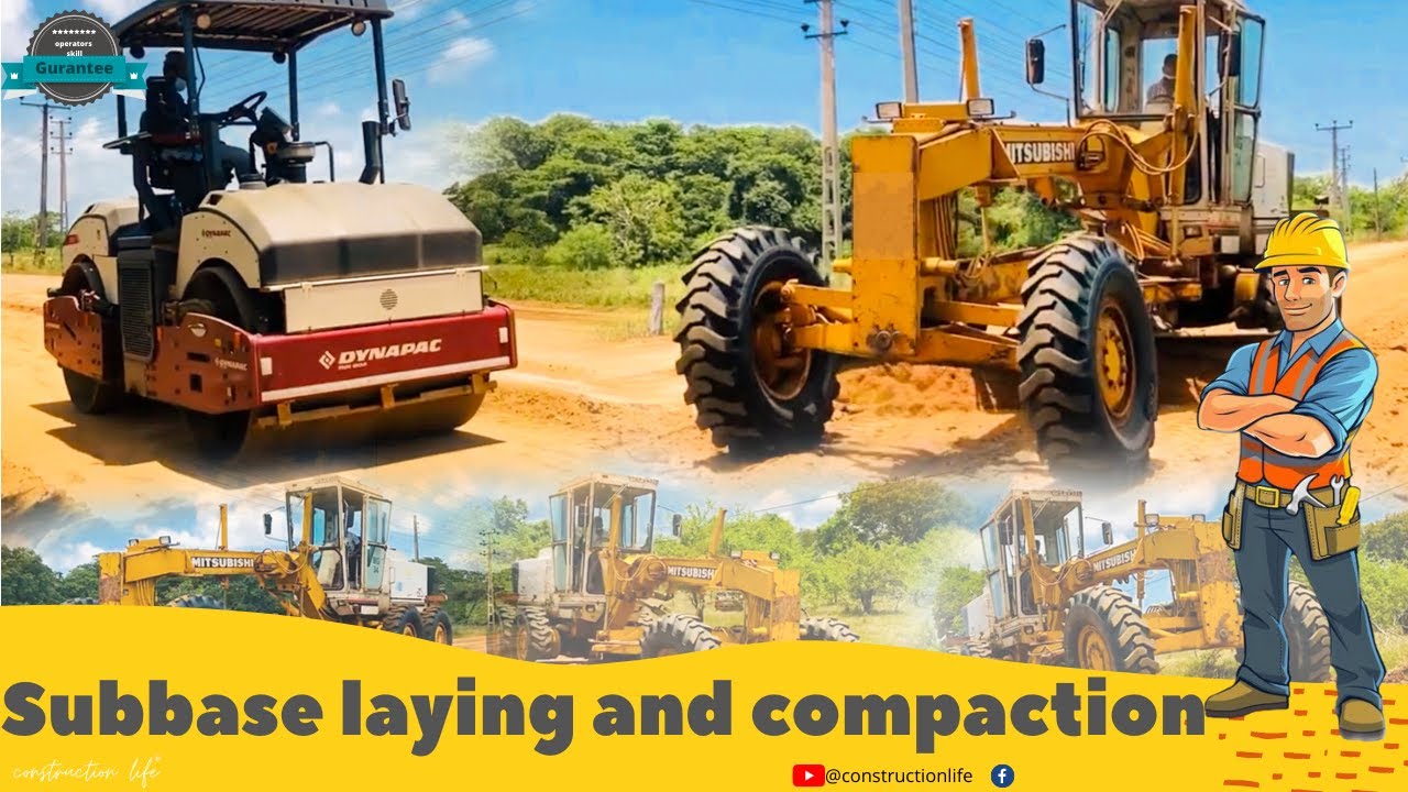 Best Soil Gradering in Road Construction | Subbase laying and Compaction | Mitsubishi MG430 ...