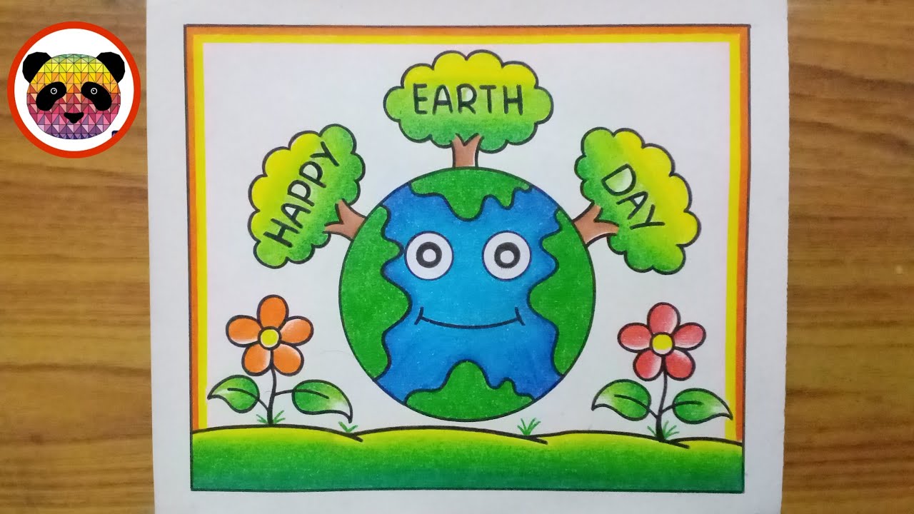 Earth Day Drawing / Earth Day Poster Drawing / World Earth Day Drawing ...